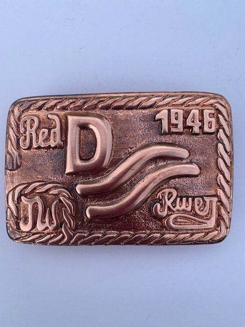 John Wayne COPPER Red River D Belt Buckle 1946 Movie Westerns Initials ...