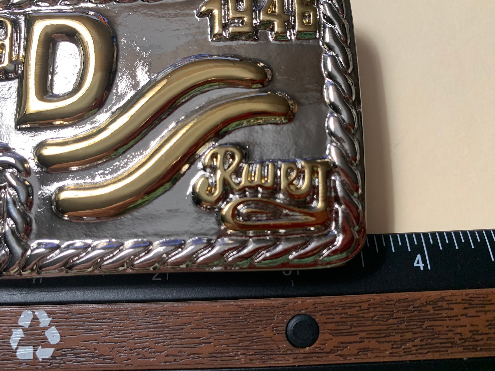 John Wayne Gold/nickel Red River D Belt Buckle 1946 Movie Westerns ...