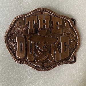 John Wayne "the Duke" COPPER Metal Belt Buckle Strong Sturdy - Etsy