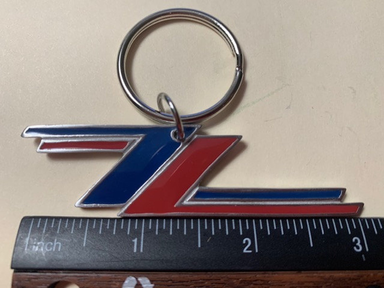 ZZ Top Blue and Red Key Chain Solid Metal 3 1/4 Inches VERY - Etsy