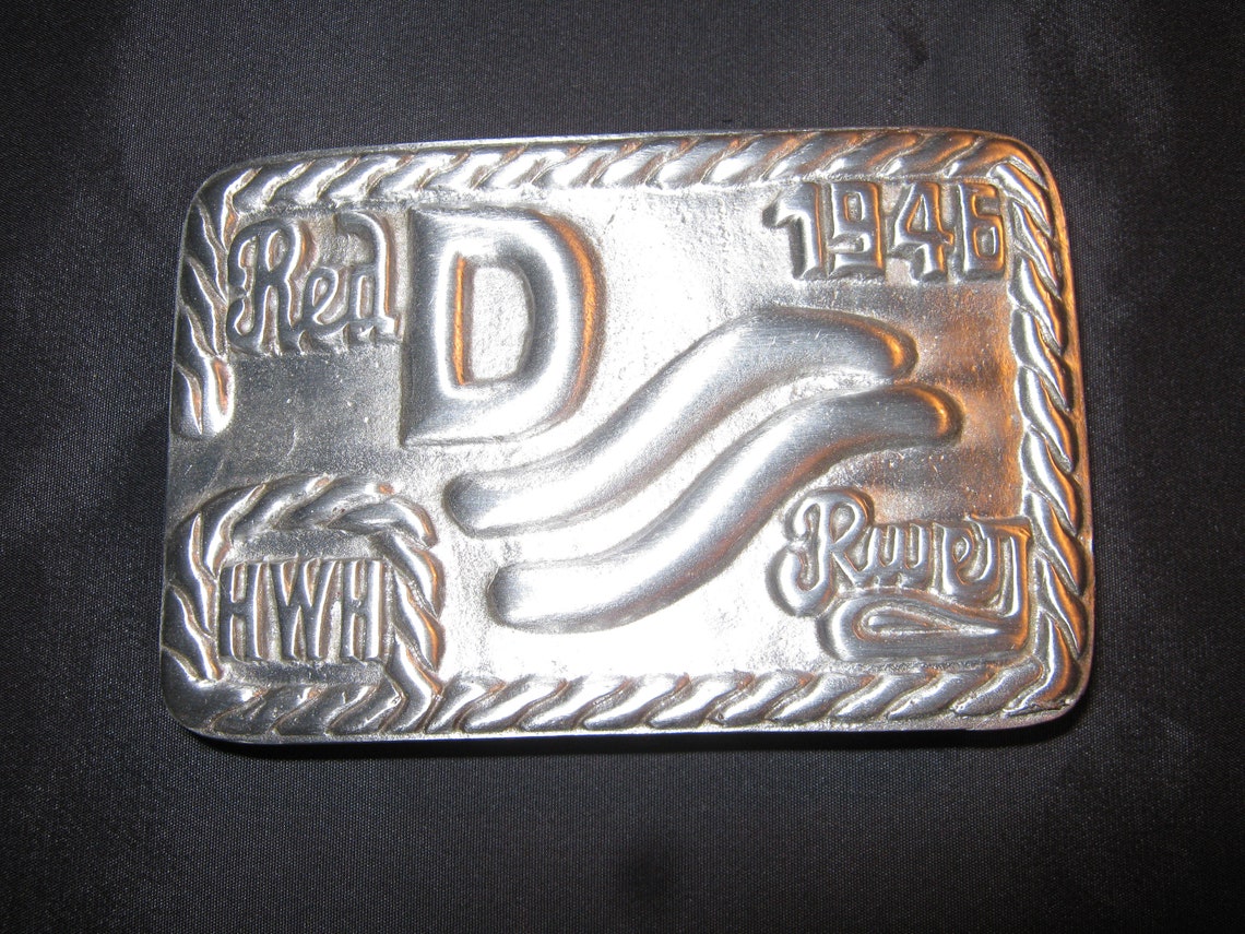 John Wayne Solid Pewter Red River D Belt Buckle 1946 Movie Westerns ...