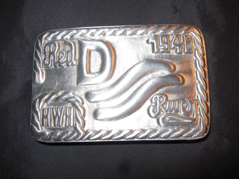 John Wayne Solid Pewter Red River D Belt Buckle 1946 Movie Westerns ...