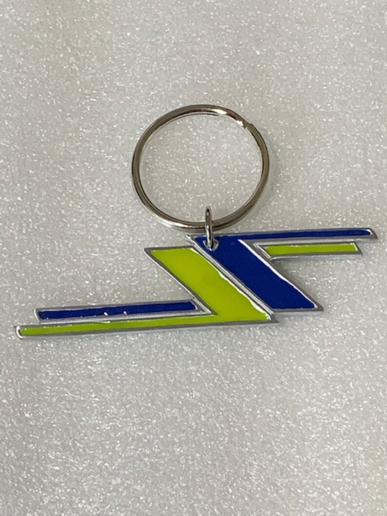 ZZ Top YELLOW and BLUE Key Chain Solid Metal 3 1/4 Inches Very Sturdy ...