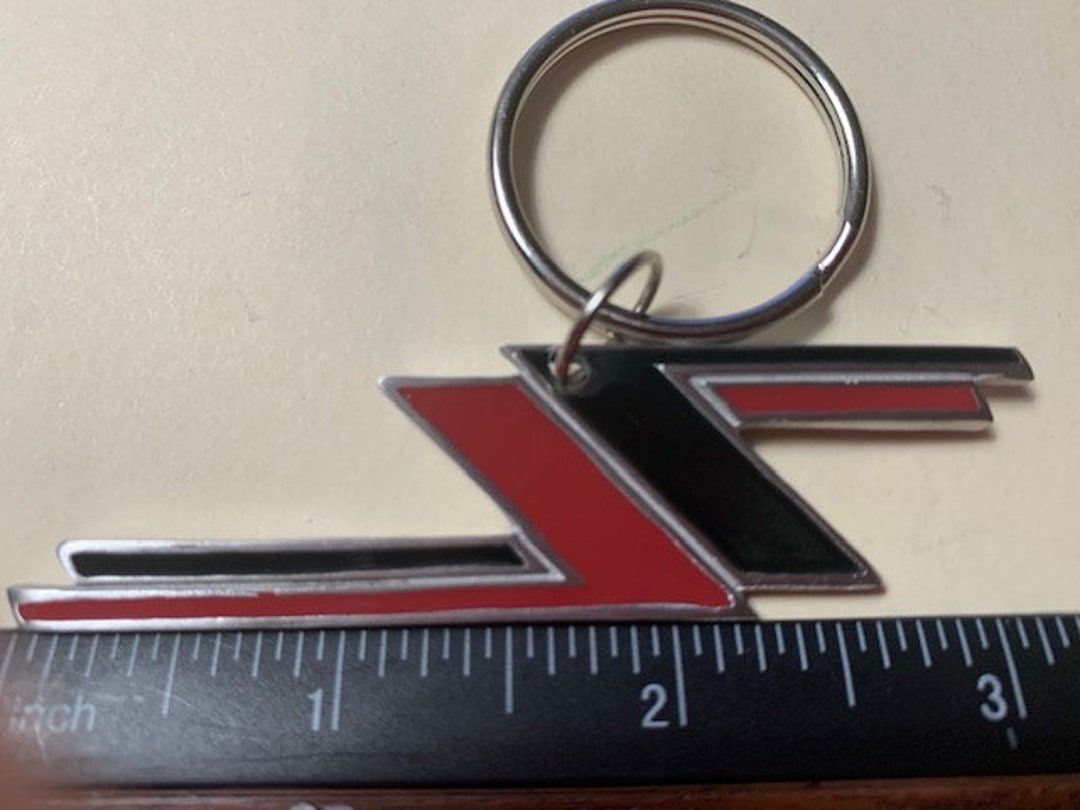 SET of 2 ZZ TOP Red and Black and A Plain Silver Key Chain Solid Metal ...