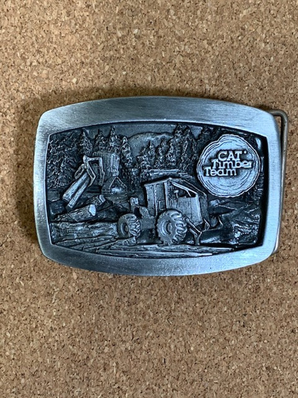 Cat Timber Team Belt Buckle Skidder Logger Caterpillar Logging Forest ...