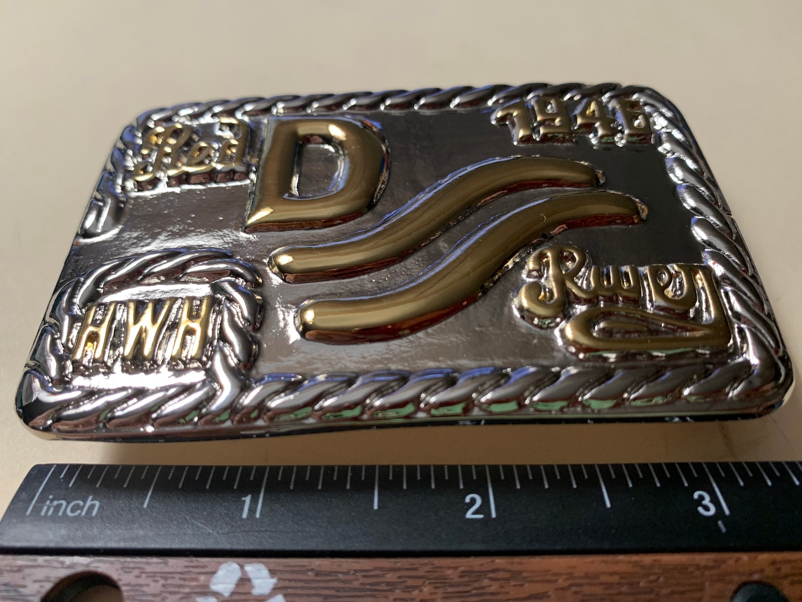 John Wayne Gold/nickel Red River D Belt Buckle 1946 Movie Westerns ...
