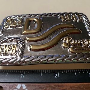 John Wayne Gold/nickel Red River D Belt Buckle 1946 Movie Westerns ...