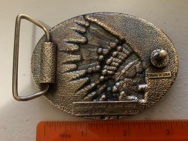 Indian Feathers BRASS Skull Grateful Dead Lightning Bolt Belt | Etsy