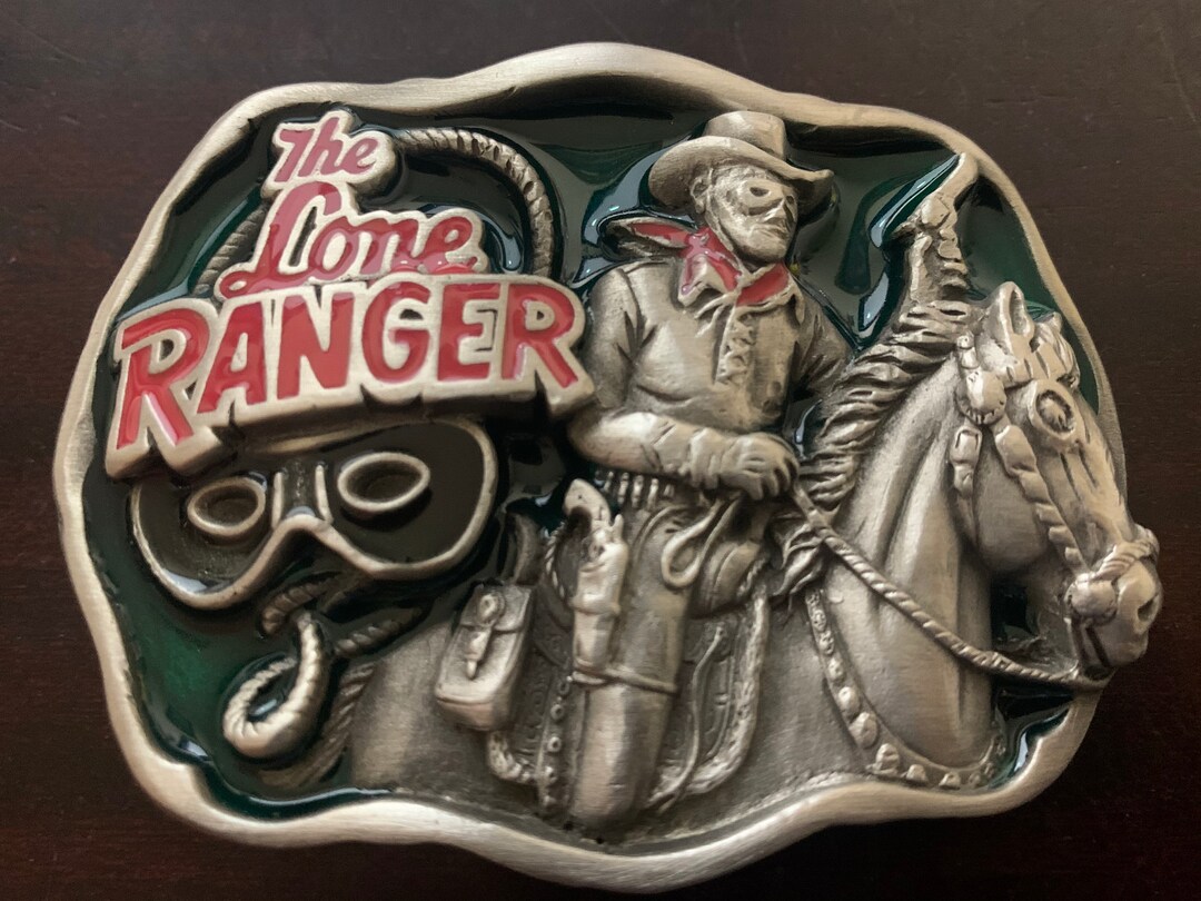The Lone Ranger Metal Belt Buckle Western Tonto Very Sturdy Pewter ...