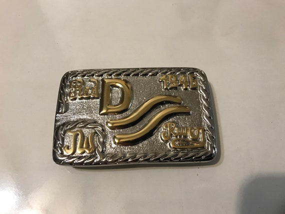 John Wayne JW INITIALS Gold/nickel Red River D Belt Buckle - Etsy UK