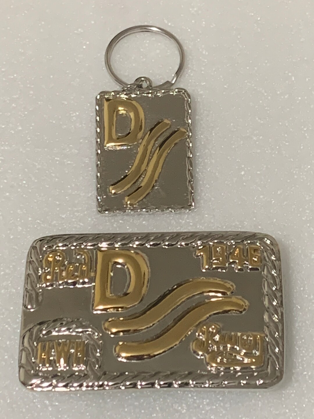 Set of John Wayne Red River D Key Chain and Matching Belt Buckle Real ...