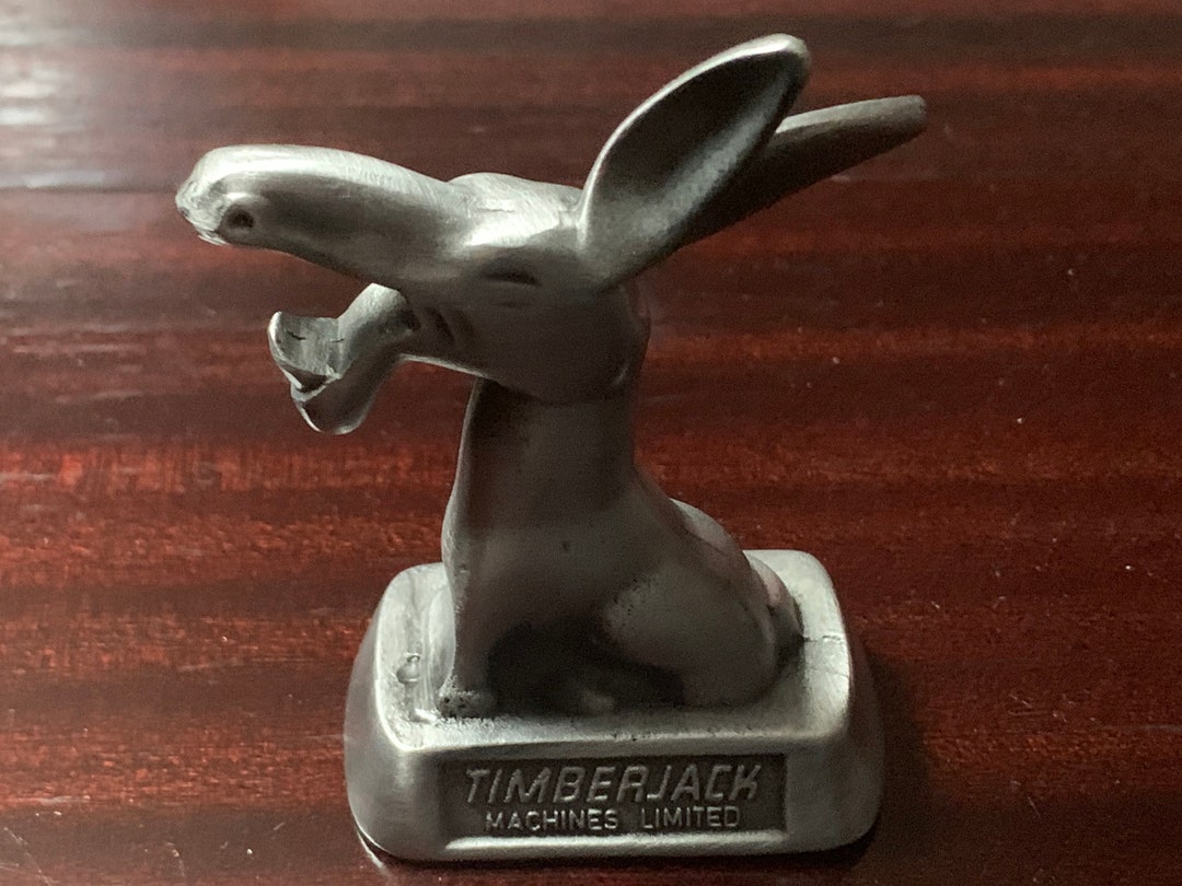 Timberjack Solid Metal Donkey Pewter/gray Semi Heavy Statue 3 Inches ...