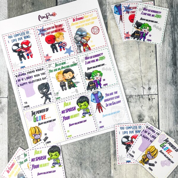 Superhero Valentine - Etsy