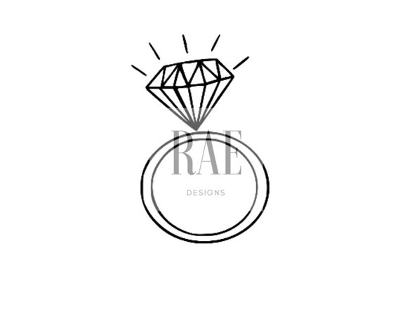 Diamond Ring SVG Cut File Instant Download I Do Bridal | Etsy