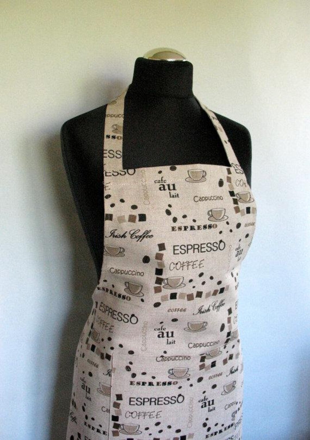 Linen Apron Kitchen Wash Apron Gardening Natural Grey Coffee Beans ...