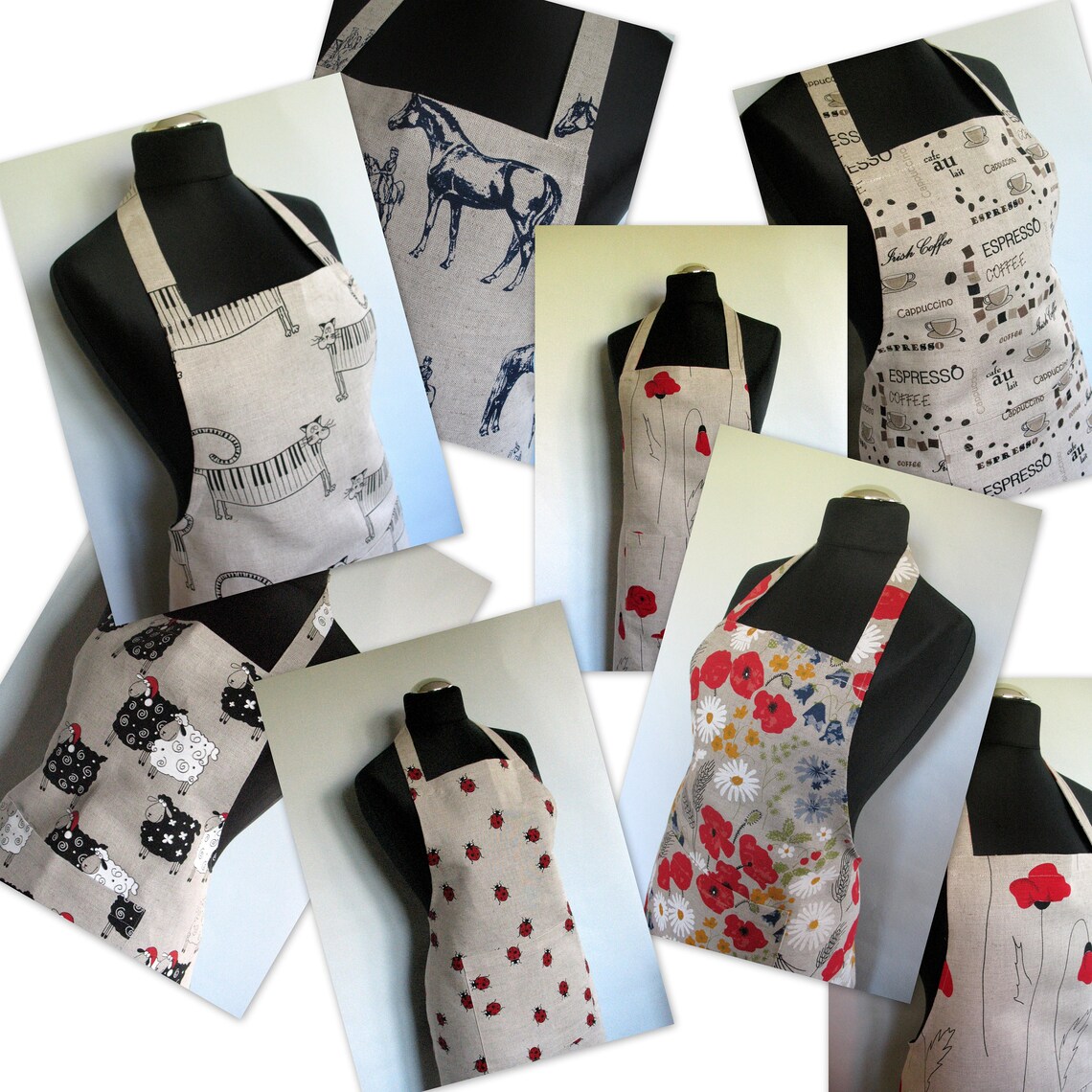 Linen Apron Kitchen Wash Apron Gardening - Etsy