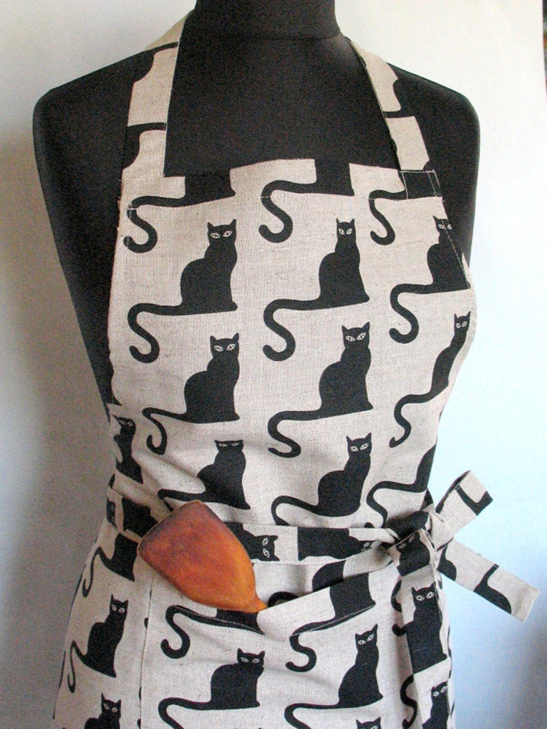Linen Apron Kitchen Textiles With Cats - Etsy