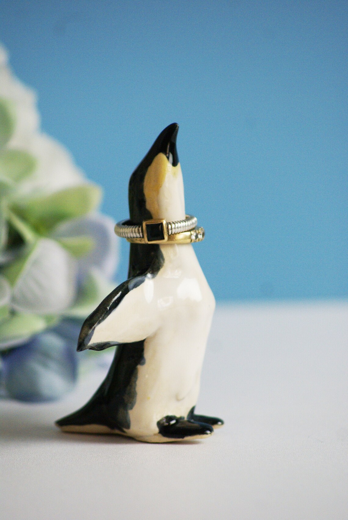 Ceramic Penguin Ring Holder Handmade Ceramic Figurine - Etsy