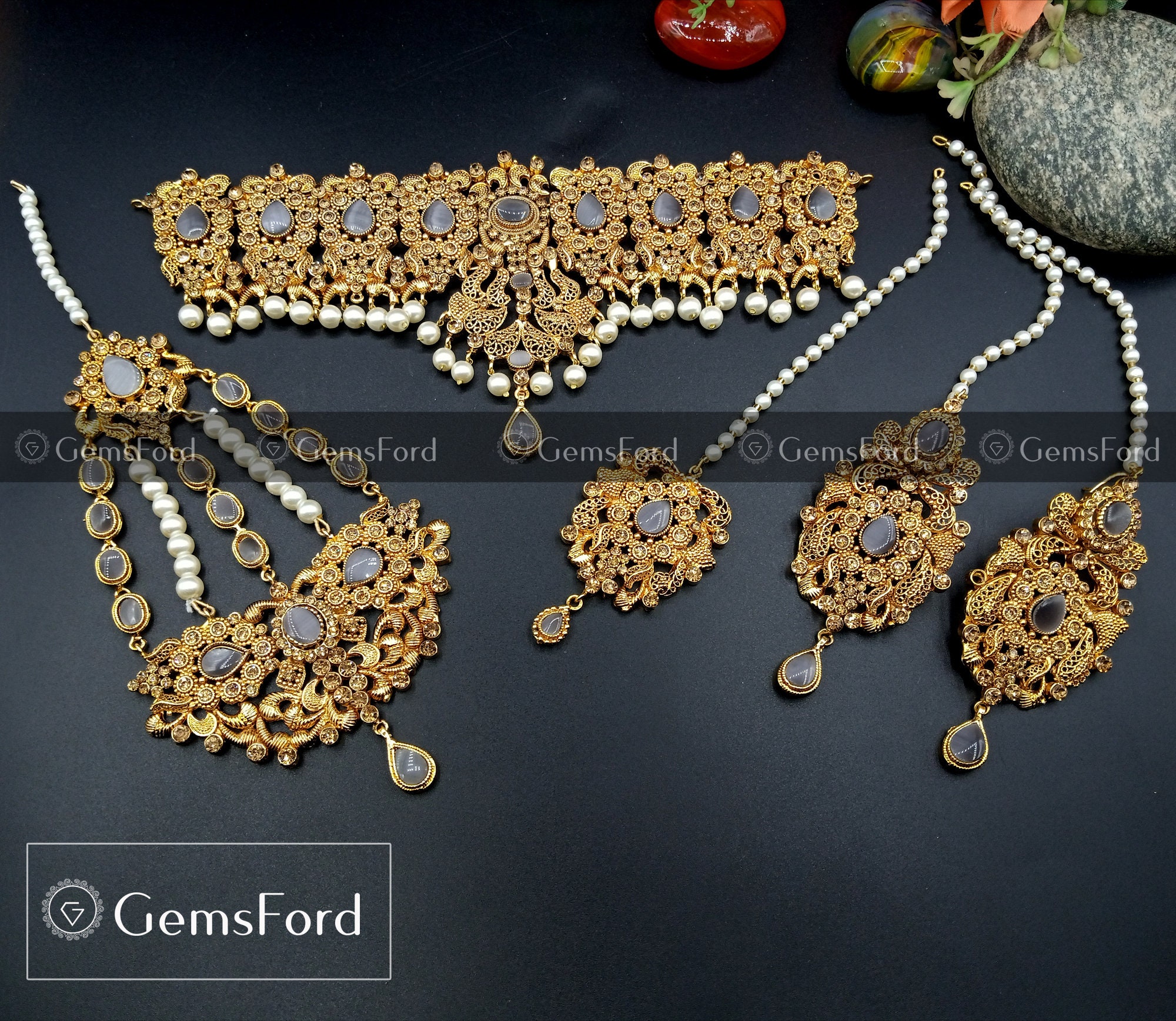 Gold Plated New Design Indian Pakistani Jewellery Fro Bridal Necklace ...