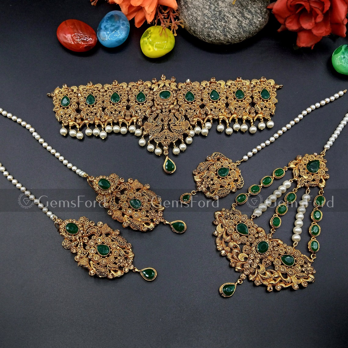 Gold Plated New Design Indian Pakistani Jewellery Fro Bridal Necklace ...