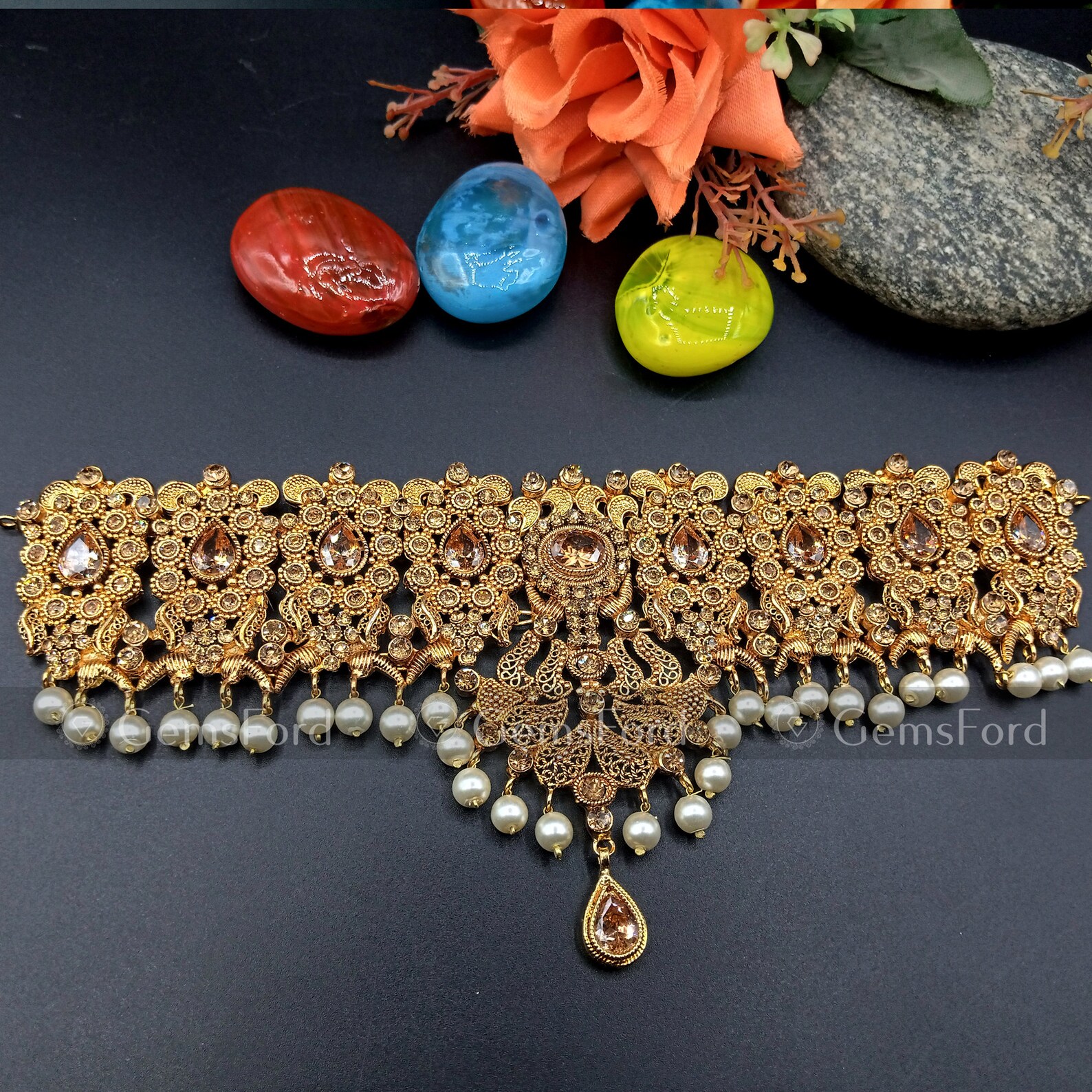Gold Plated New Design Indian Pakistani Jewellery Fro Bridal Necklace ...