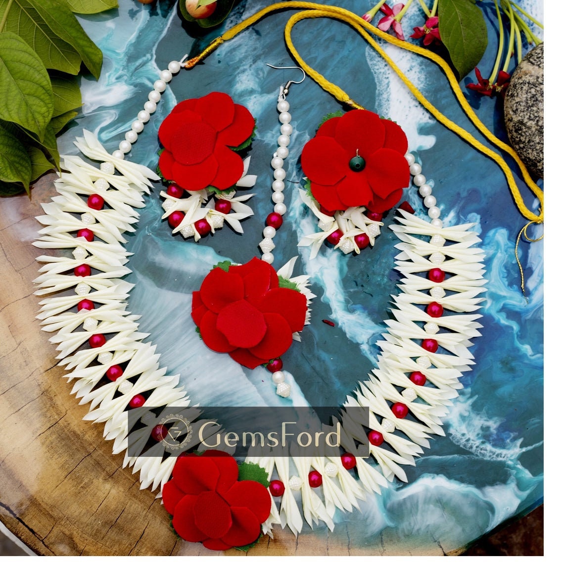 Gajra Flower Gajra Set Boho Jewellery Mehndi Jewelry | Etsy