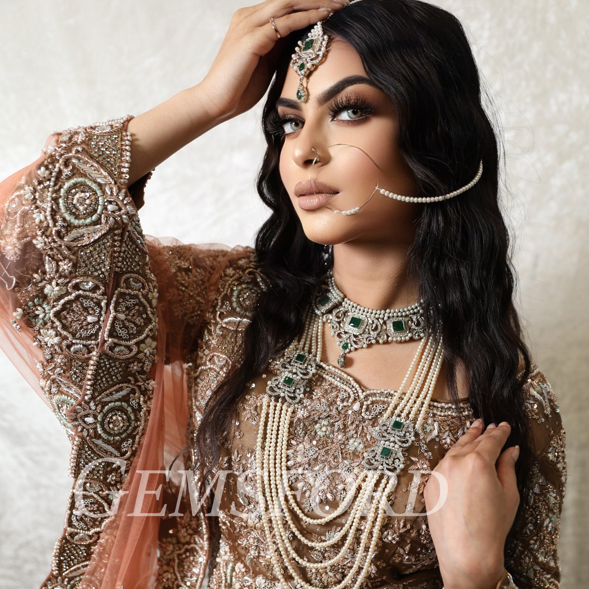 Handmade Indian Bridal Jewelley - Pakistani Jewellery - Gold Plated ...