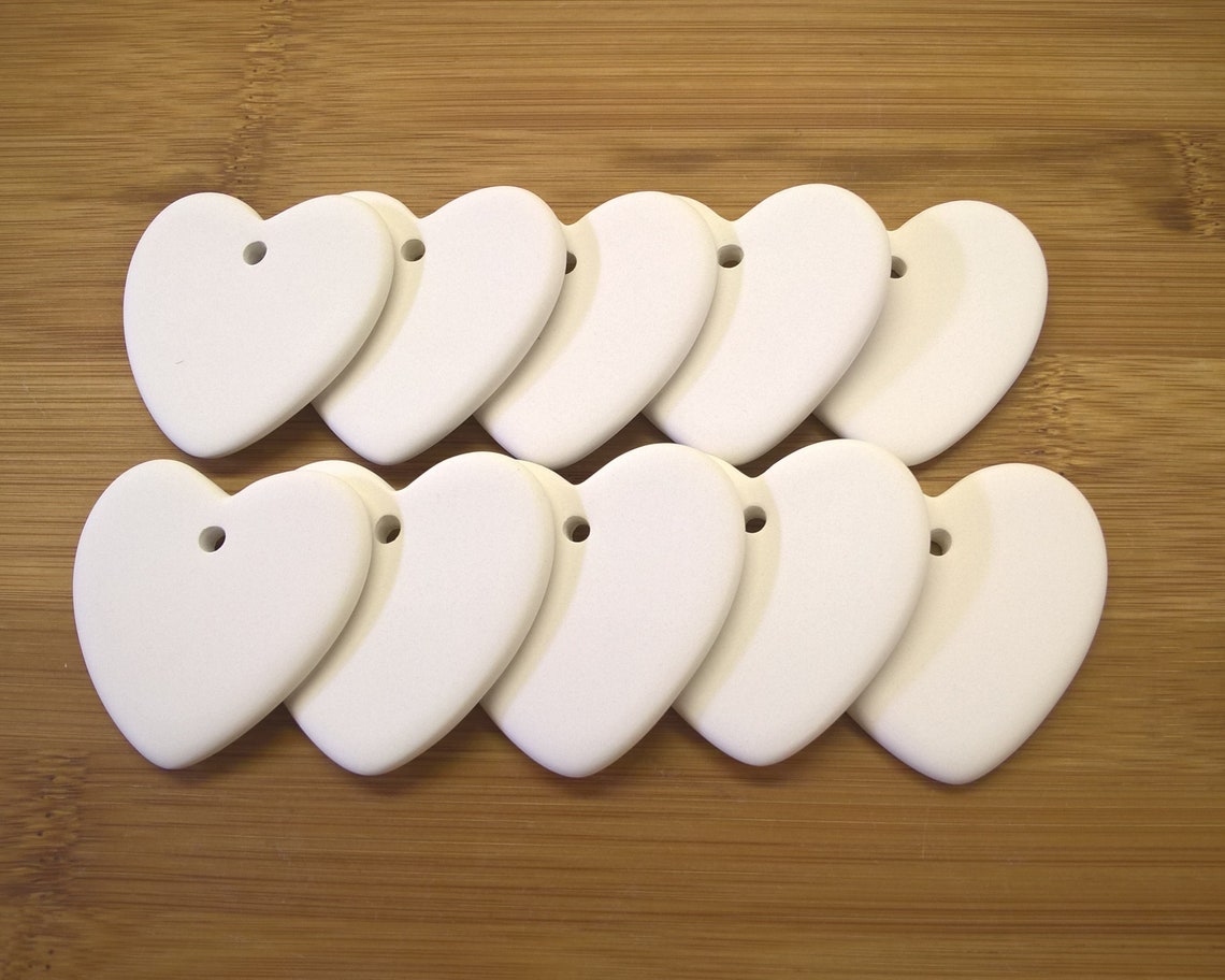25 Ceramic Hearts 5cm. for Painting/decoupage/etc 'cold - Etsy