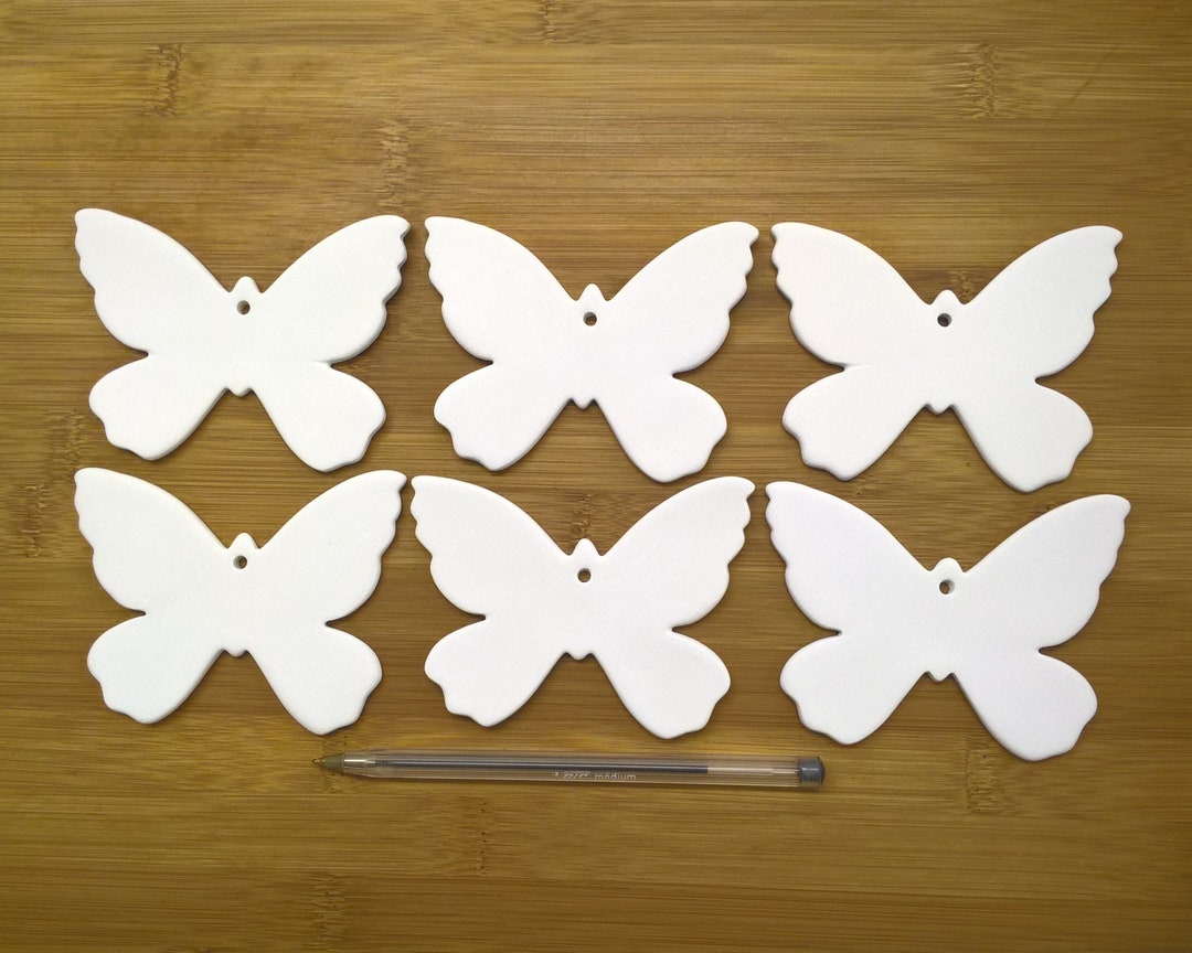 6 Butterfly 9cm X 7cm Ceramic Bisque for 'make Your Own' Paint ...