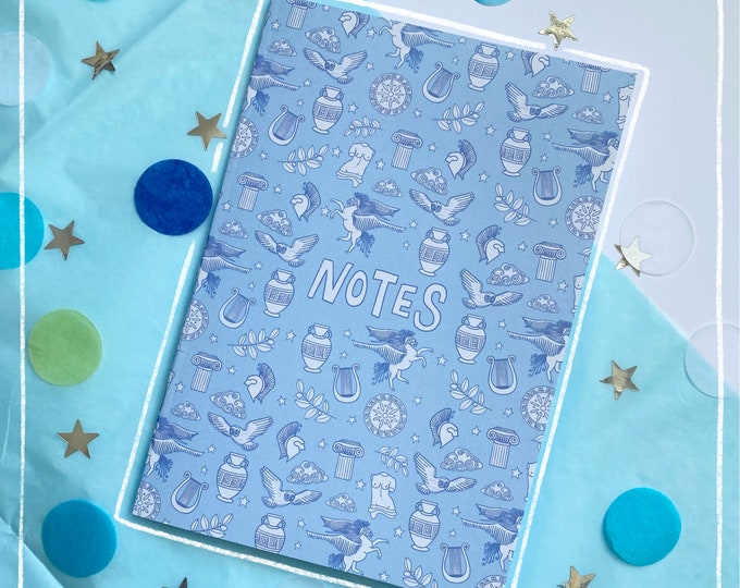 A5 Greek Mythology Notebook Lined Paper, Recycled Card - Etsy