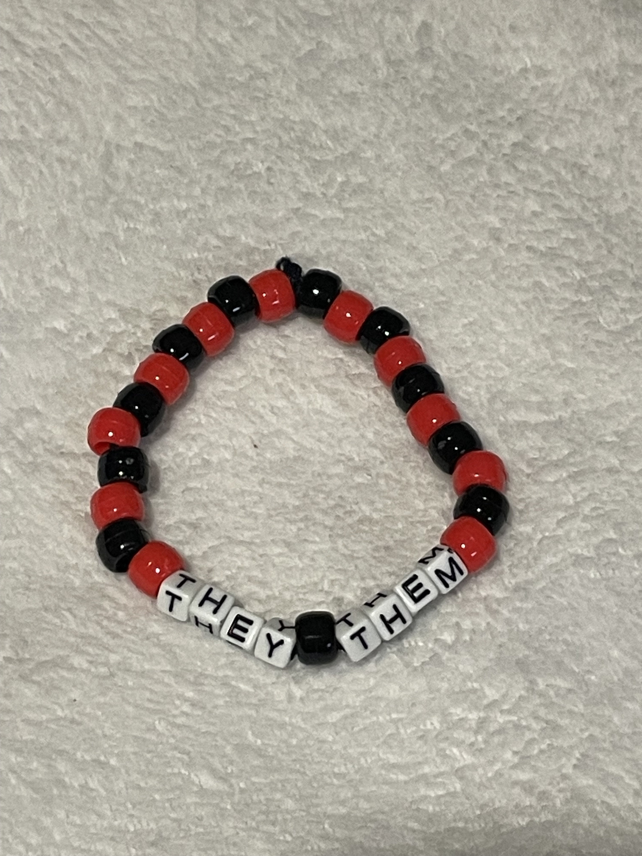 Emo Mall Goth Scene Scenecore 2000s Black and Red Kandi Bead “they/them ...