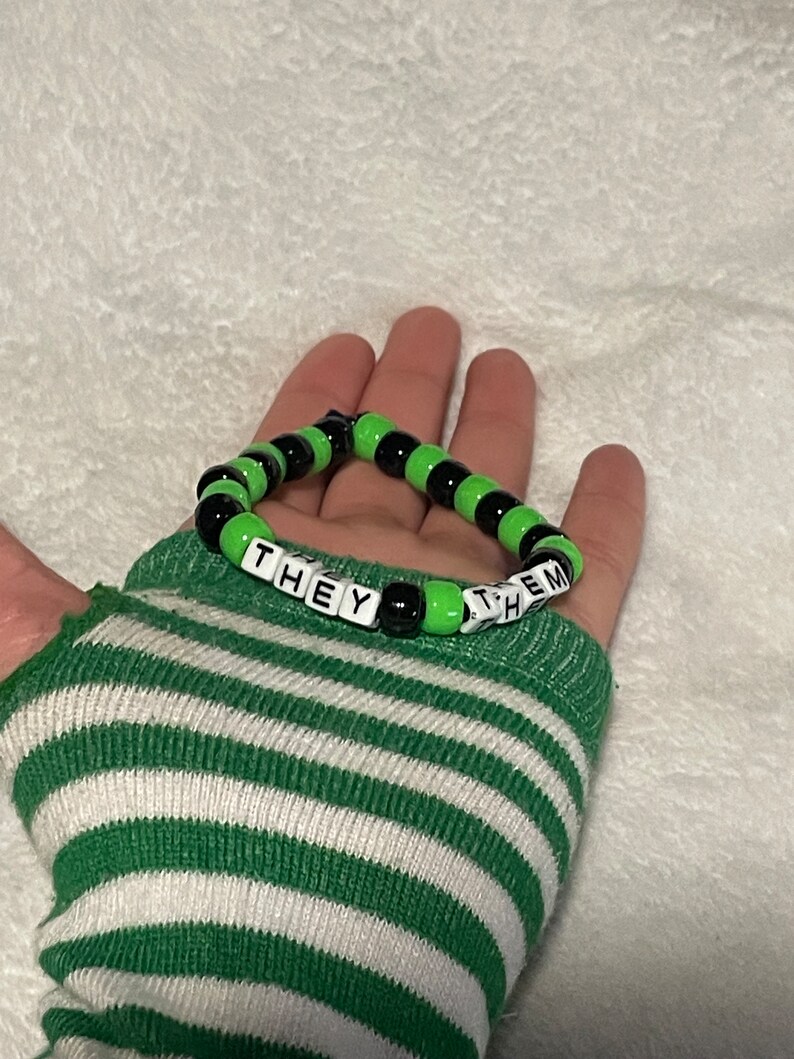 Green and Black Scene Scenecore Mall Goth Emo Kandi Bead they/them ...
