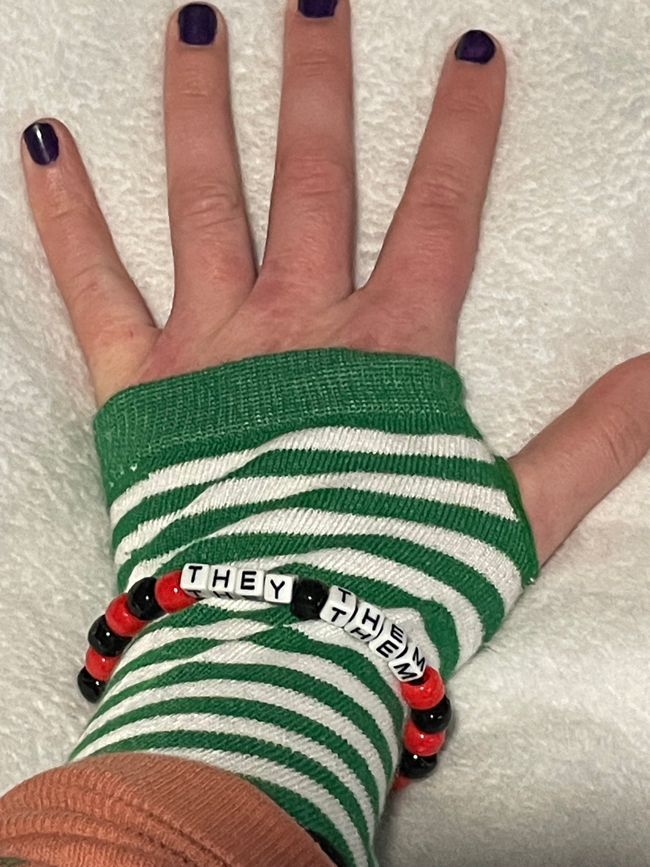 Emo Mall Goth Scene Scenecore 2000s Black and Red Kandi Bead “they/them ...
