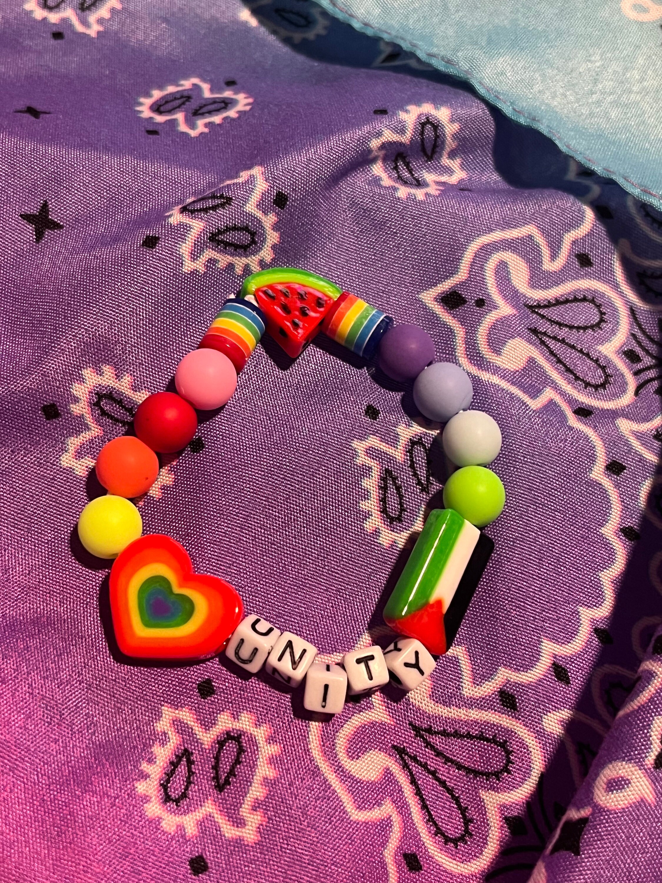 Gay Queer Rainbow LGBTQ+ Pride Flag “UNITY” Palestine Flag With Rainbow ...