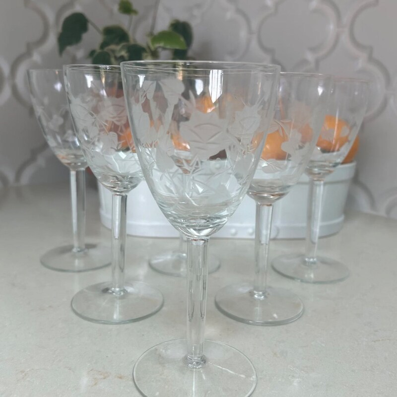 Etched Wine Glasses Etsy