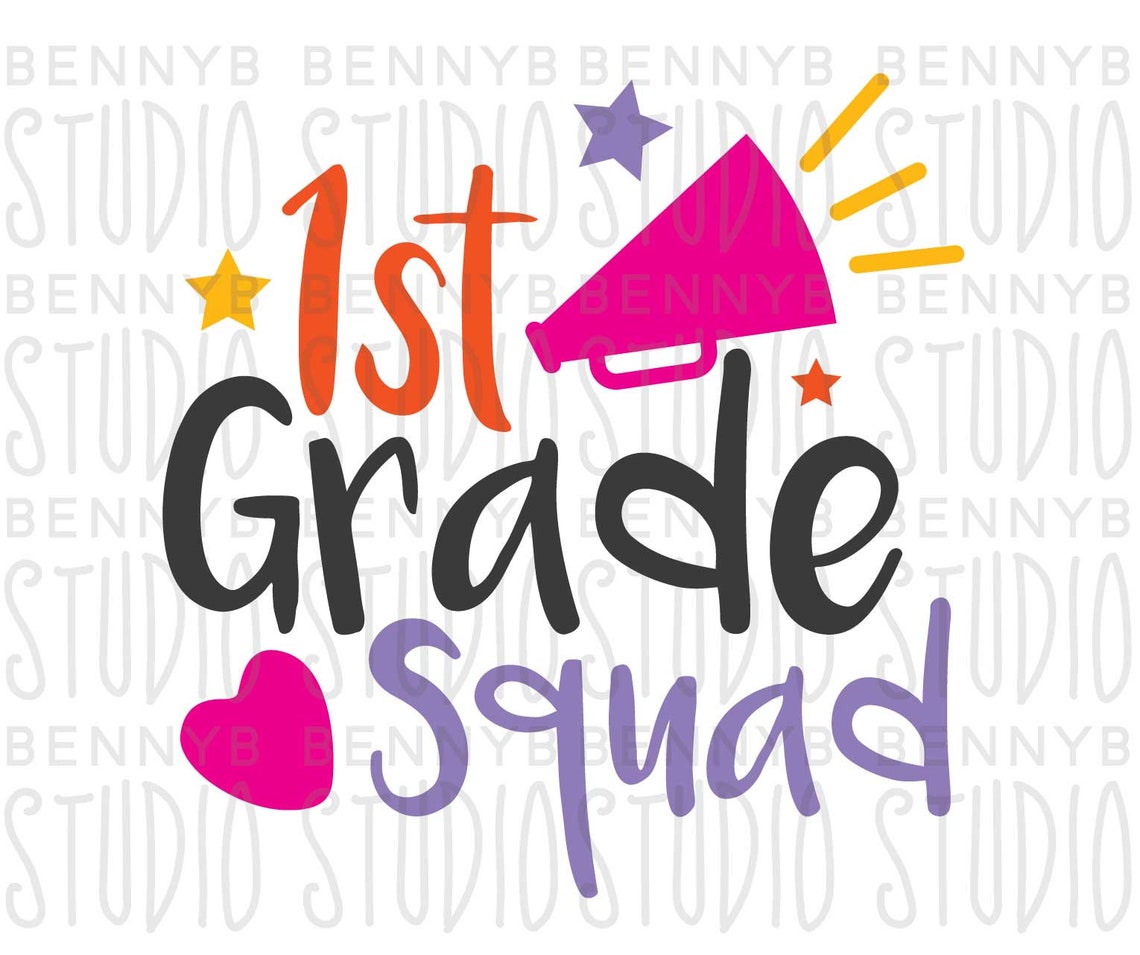 1st Grade Squad Svg 1st grade svg Back to School Svg | Etsy