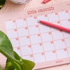 Monthly Calendar Notepad, Monthly Planner, Monthly Calendar, Monthly To ...