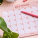 Monthly Calendar Notepad, Monthly Planner, Monthly Calendar, Monthly To ...