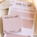 Note to Self Notepad Bundle, Self Care Journal, Self Care Planner ...