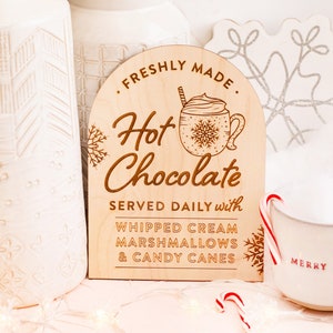 Hot Chocolate Bar Sign, Christmas Sign, Winter Sign, Modern Christmas ...