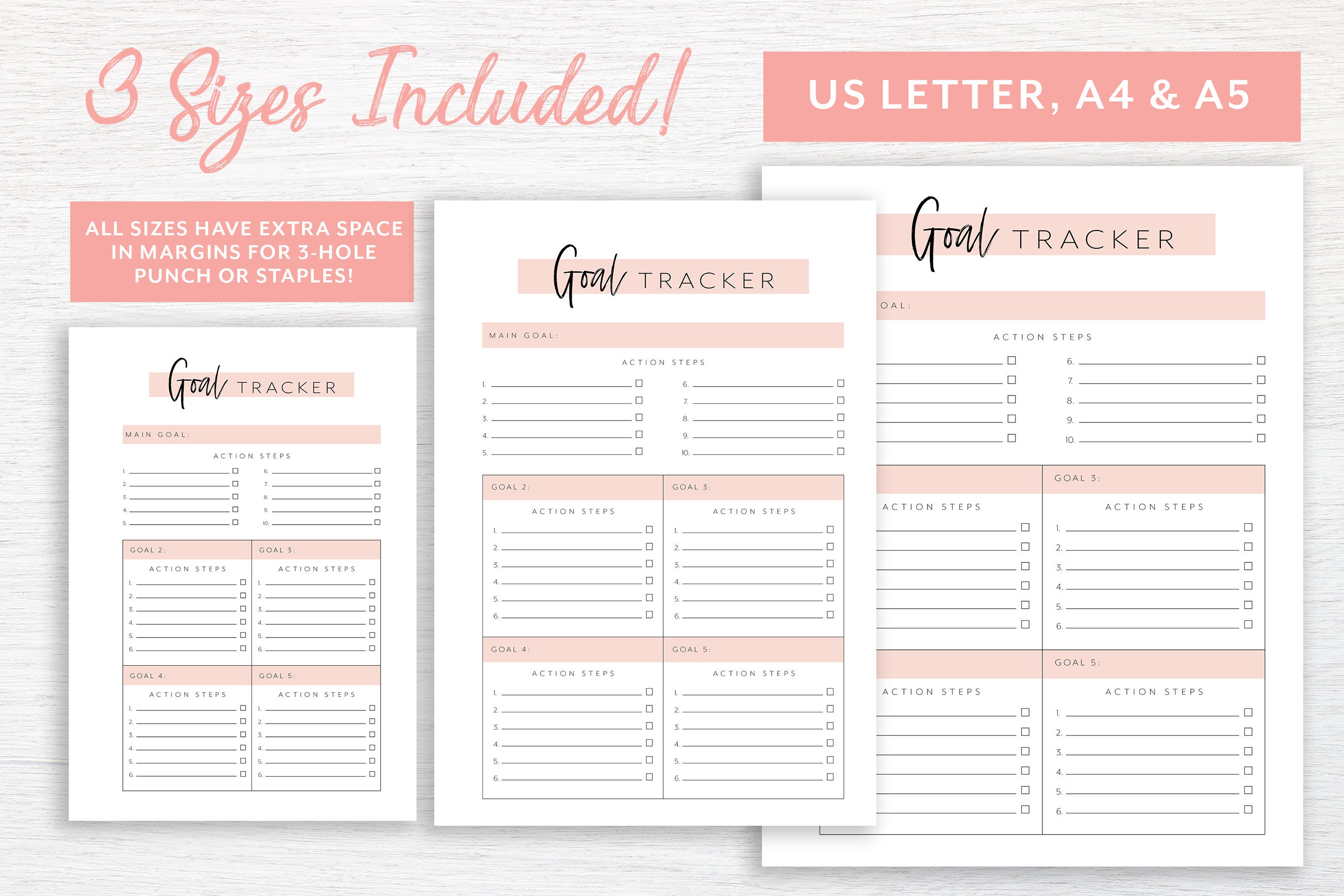 Goal Tracker Planner Page Goal Tracker Printable - Etsy