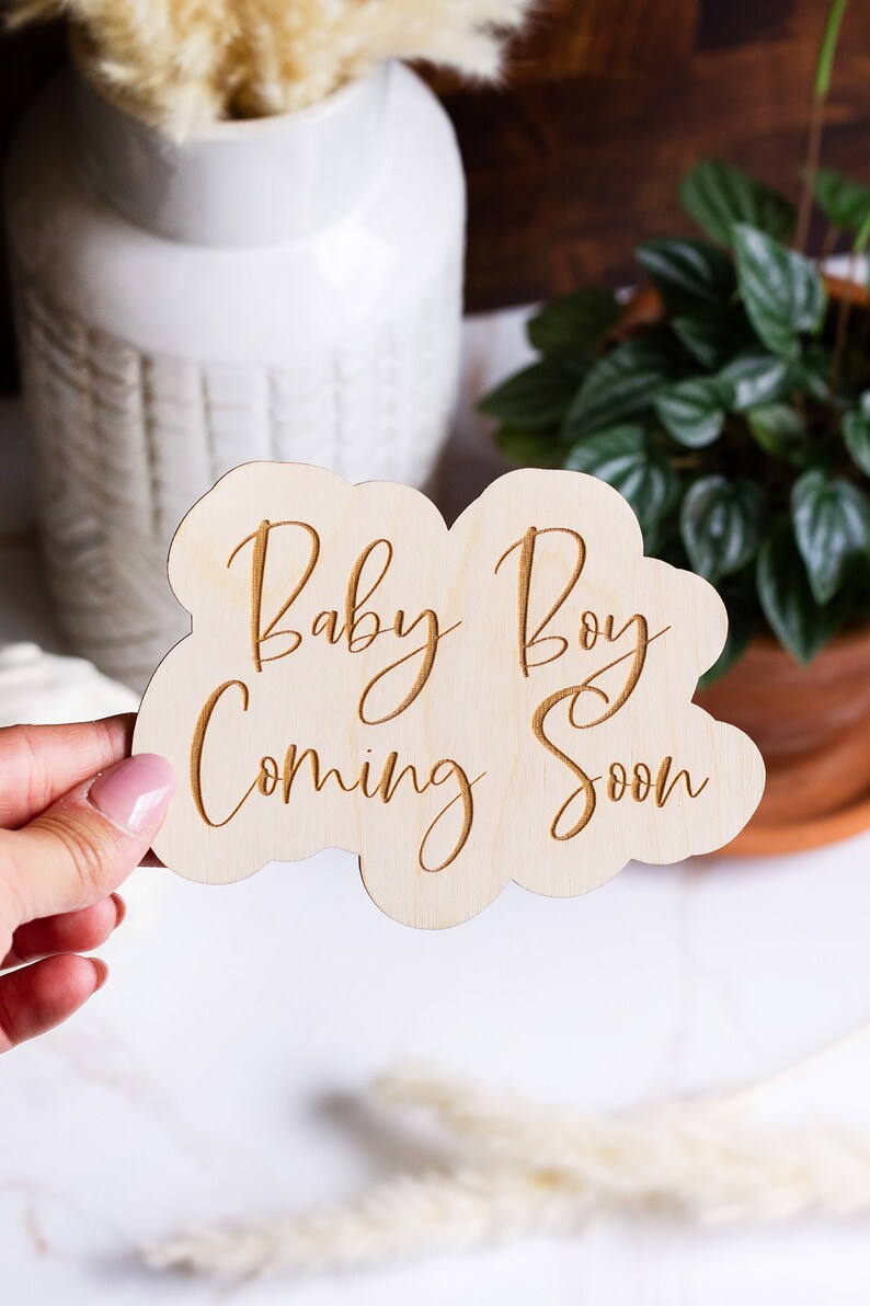 Baby Announcement Sign, Pregnancy Announcement Sign, Wooden Pregnancy ...