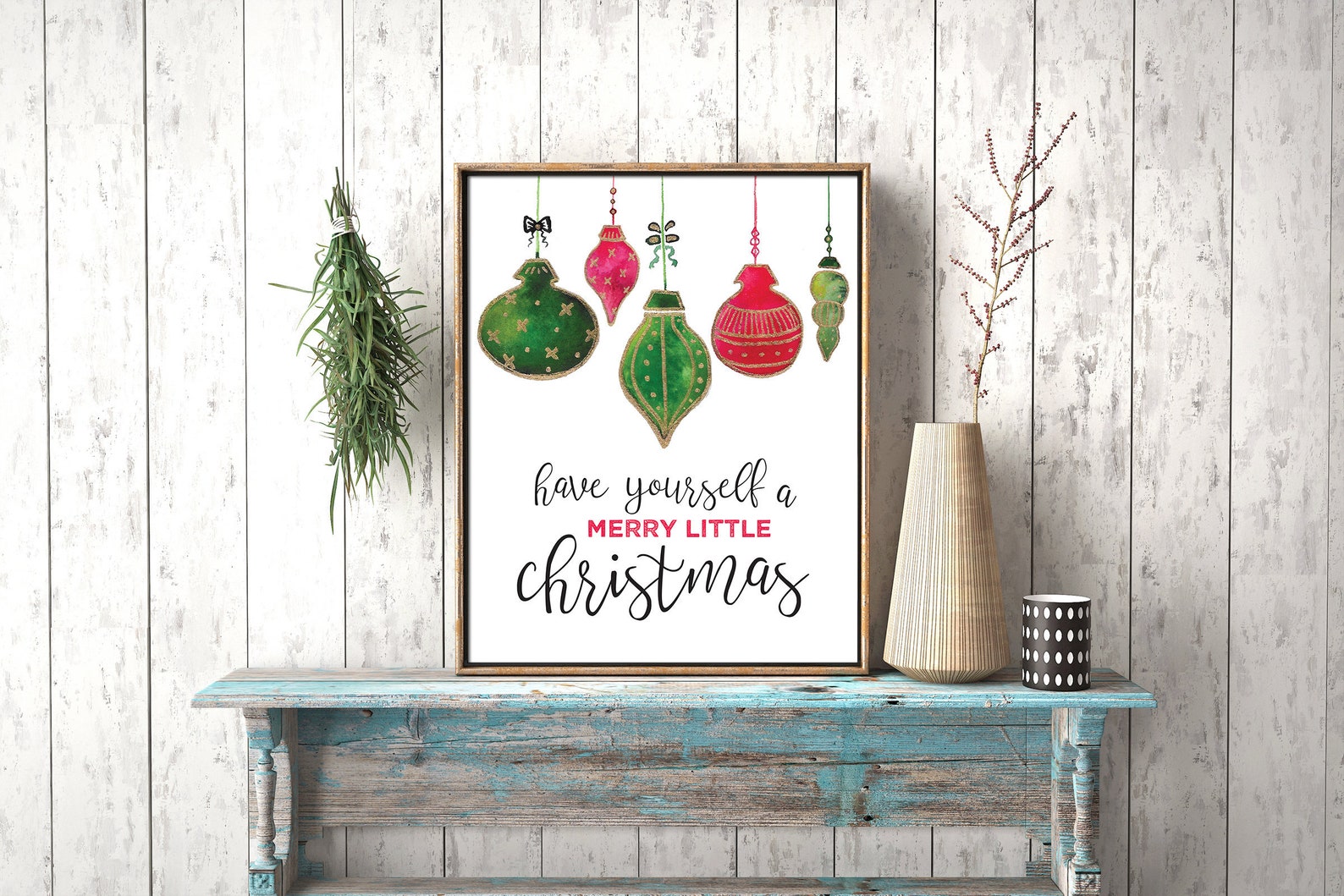 Merry Little Christmas Printable Christmas Decoration - Etsy