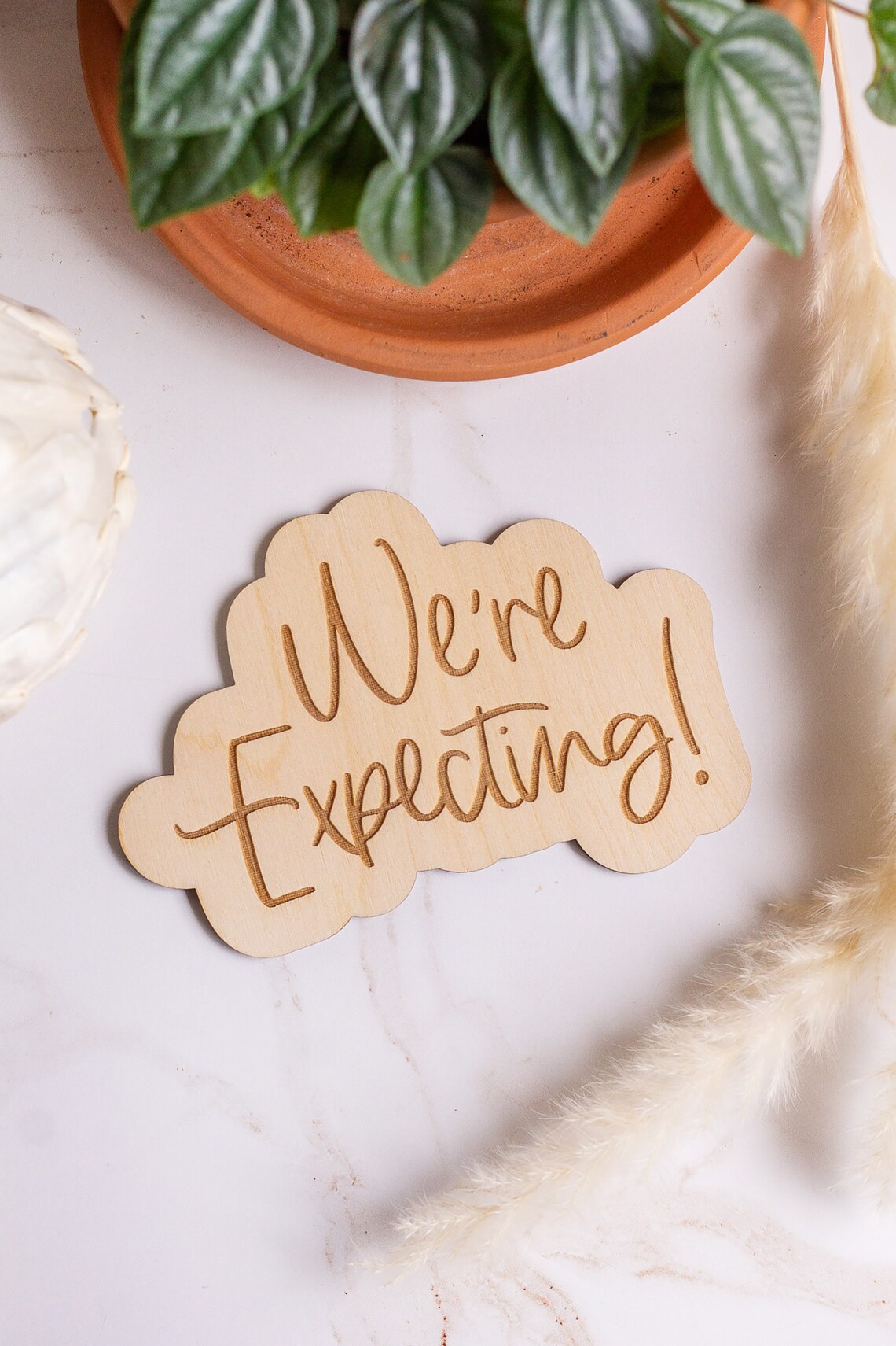 We're Expecting Sign, Pregnancy Announcement Sign, Wooden Pregnancy ...