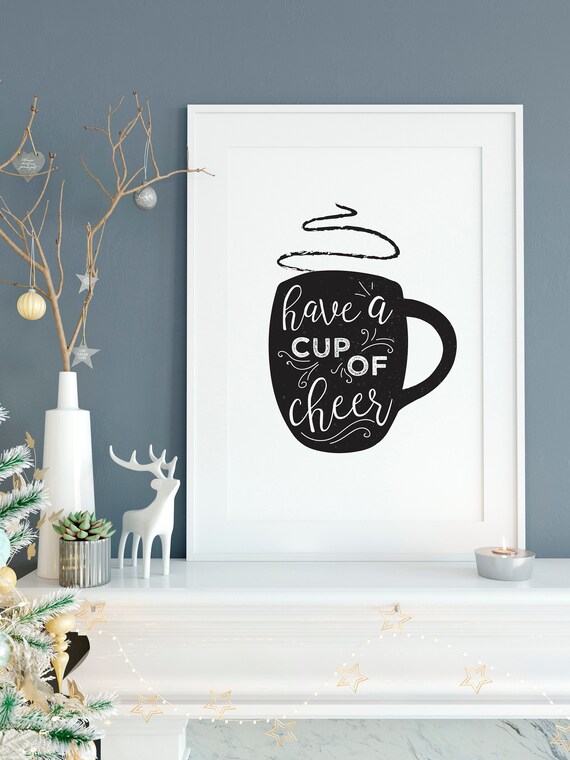 Cup of Cheer Christmas Printable Christmas Printable Wall | Etsy