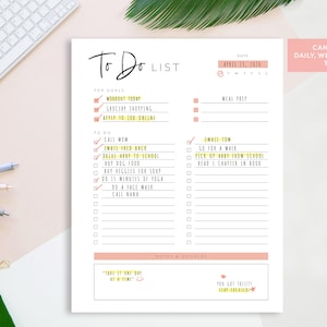 To Do List Printable, to Do List Planner Page, Productivity Planner, to ...