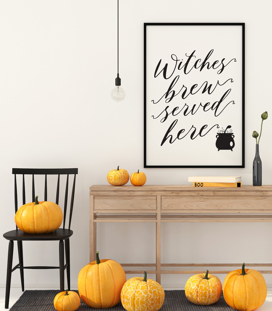 Witches Brew Sign, Halloween Printable Sign, Halloween Art Print, Fall ...