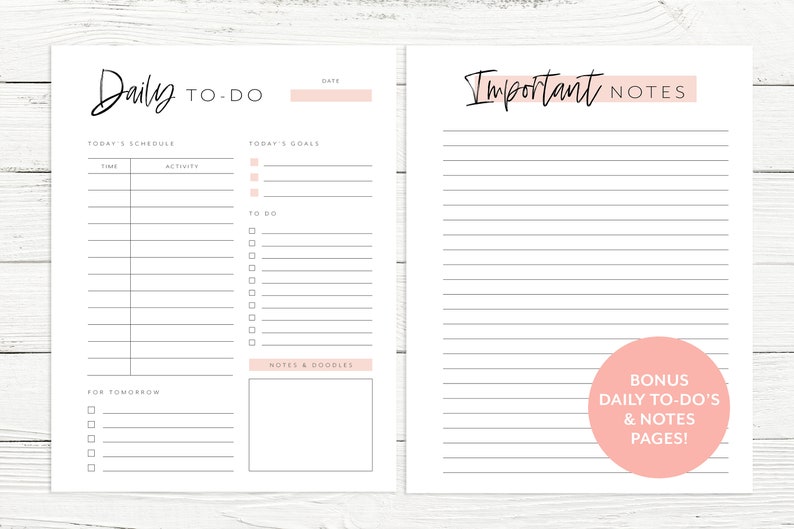 Financial Calendar Printable Planner Page Finance Planner | Etsy