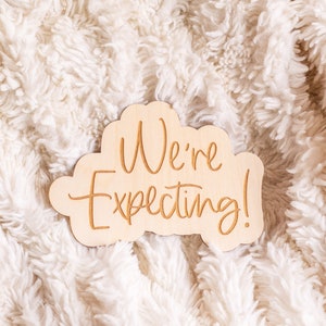 We're Expecting Sign, Pregnancy Announcement Sign, Wooden Pregnancy ...