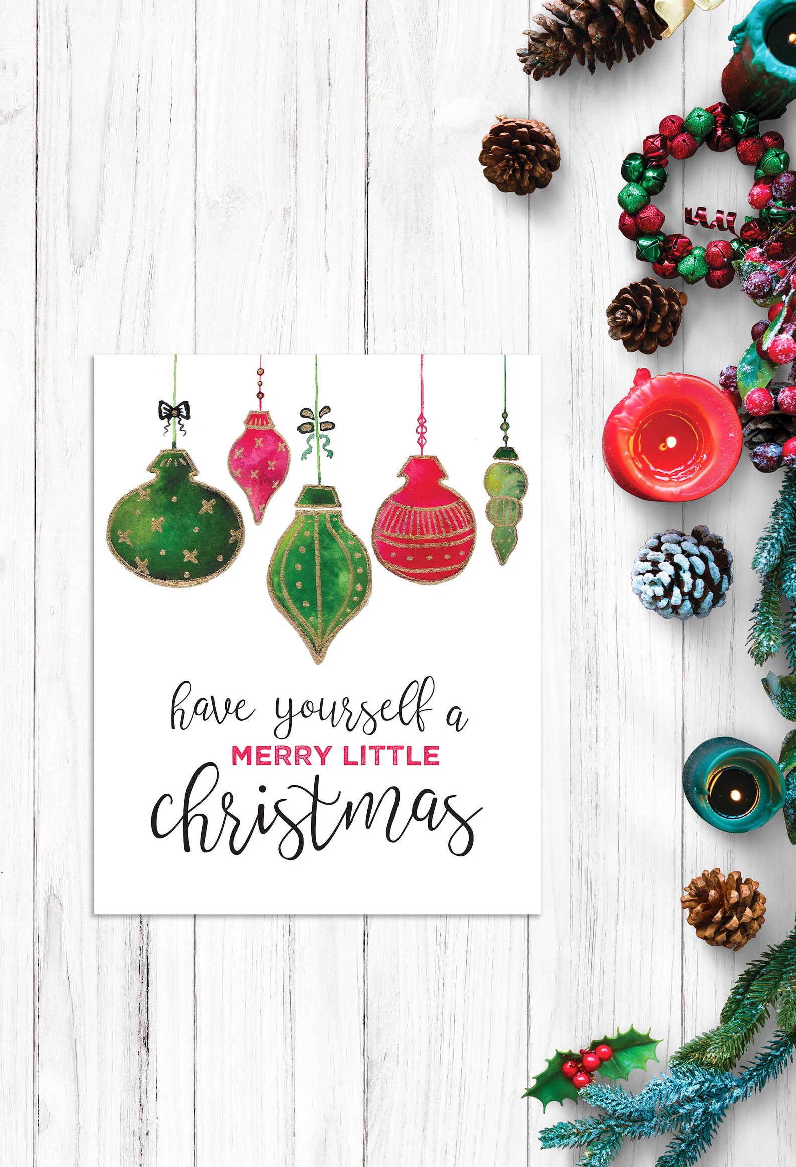 Merry Little Christmas Printable Christmas Decoration | Etsy
